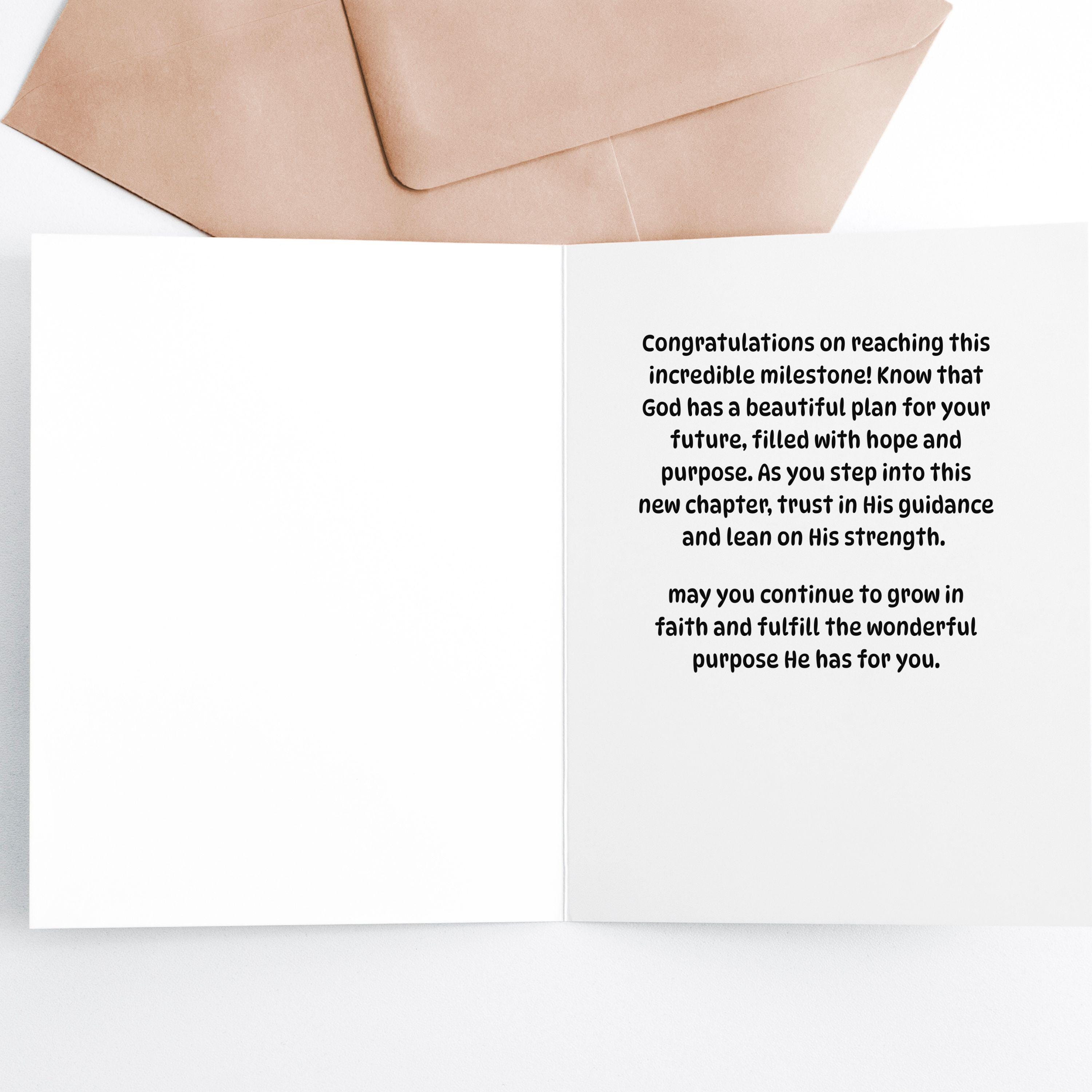 Christian Graduation Card, Faith Religious Graduation Card, Bible Verse ...