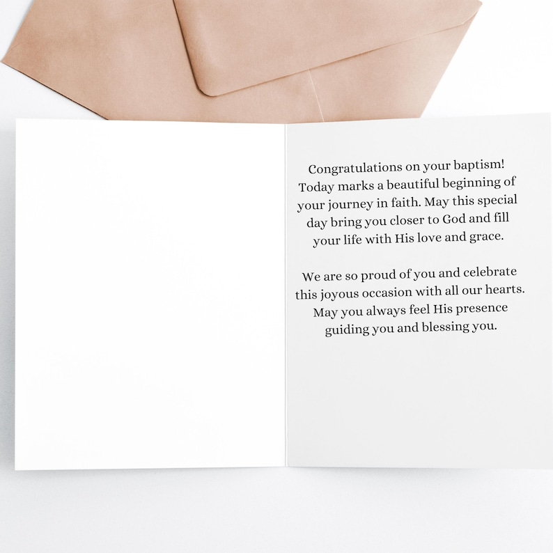 Congratulations on Your Baptism Card, Faith Religious Greeting Card ...