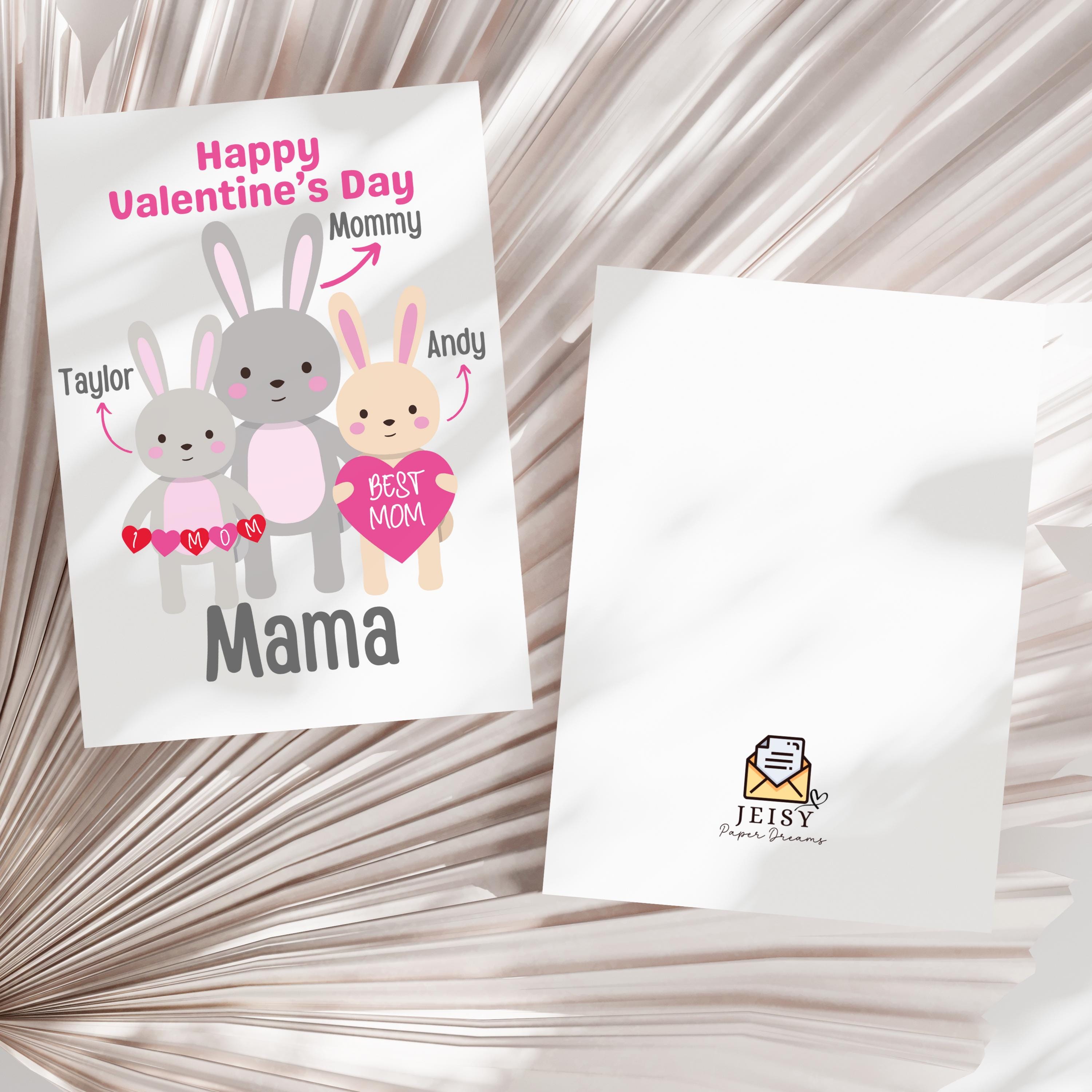 Valentine Card for Mama, Custom Valentine's Day Greeting Card, Gift for ...