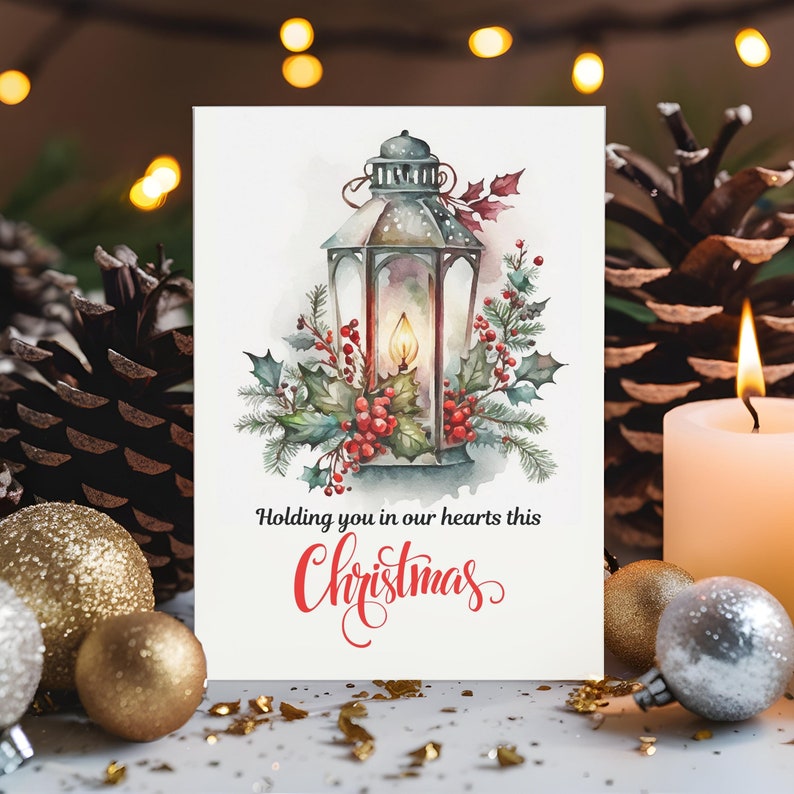 Hard Difficult Christmas Card, Grieving Family Holiday Greeting Card ...