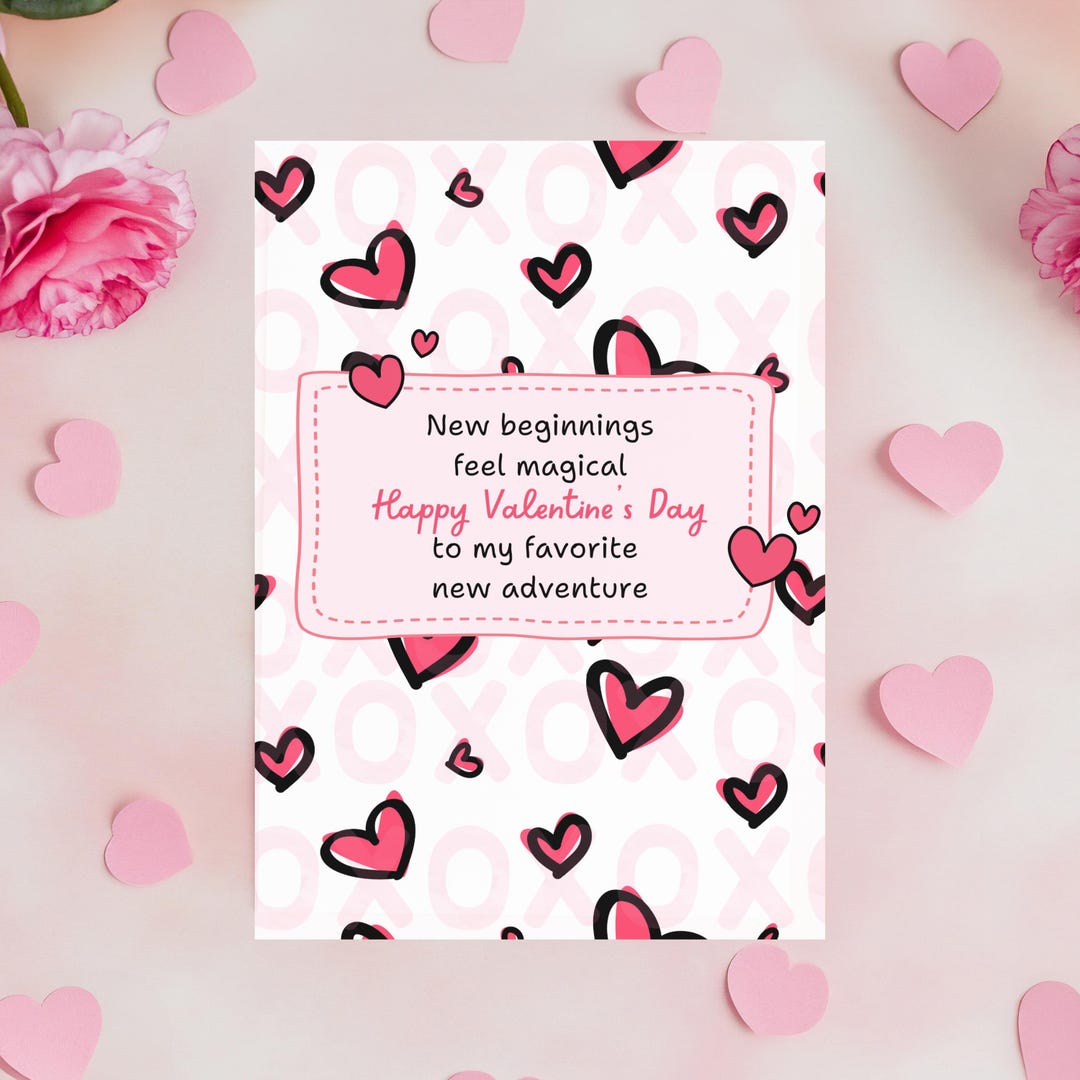 New Relationship Valentine Card, Valentine's Day Greeting Card ...