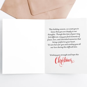 Hard Difficult Christmas Card, Grieving Family Holiday Greeting Card ...