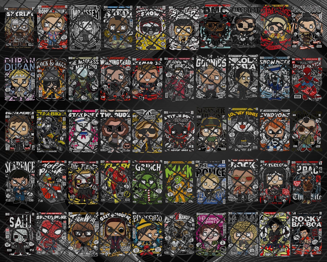 Pop Art T-shirt Design Bundle, Famous Celebrities Clipart Design Bundle ...