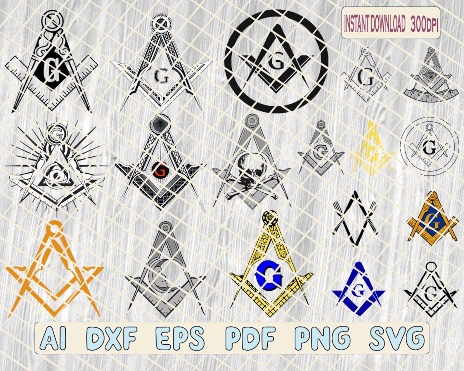 Masonic Svg Bundle, Freemason Svg, 18 Bundle Designs, Masonic ...