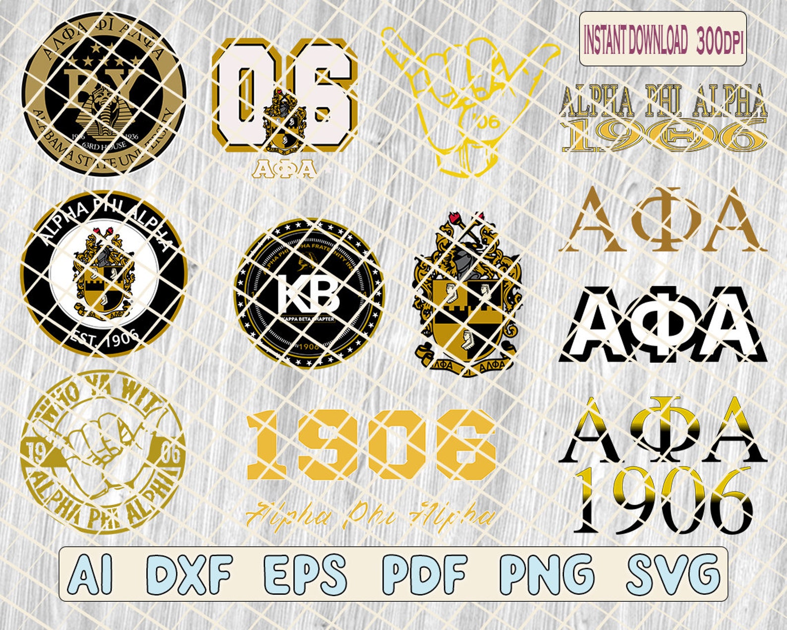 Alpha Phi Svg, Alpha, Dawg, 12 Bundle Designs, Greek NPHC Svg, Shield ...