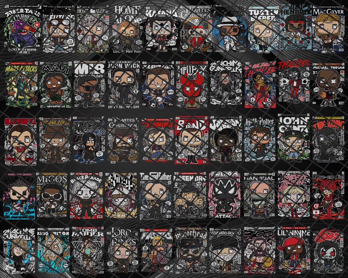 Pop Art T-shirt Design Bundle, Famous Celebrities Clipart Design Bundle ...