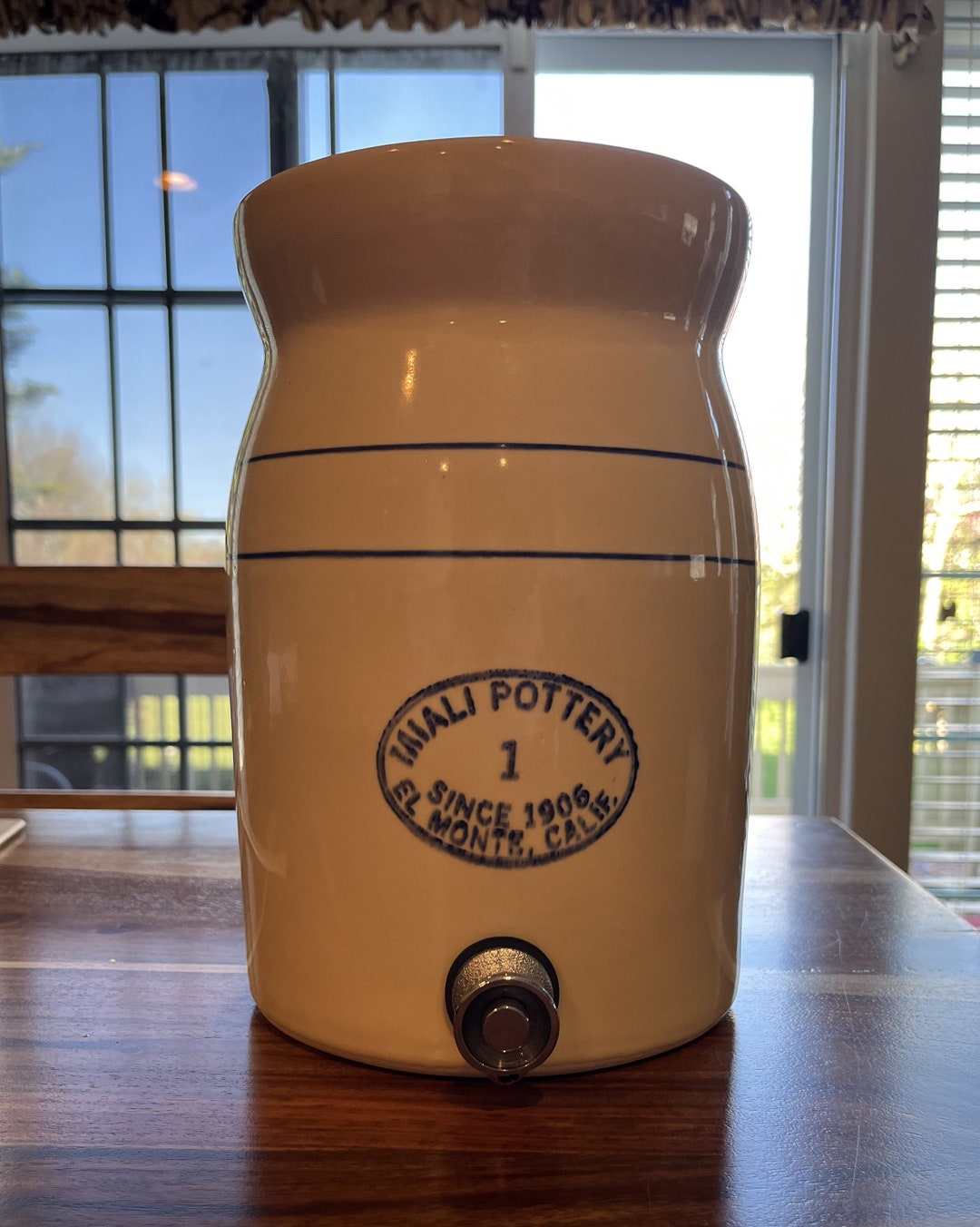 Miali Pottery 1 Gallon Water Beverage Jar No Lid Farmhouse Chic - Etsy