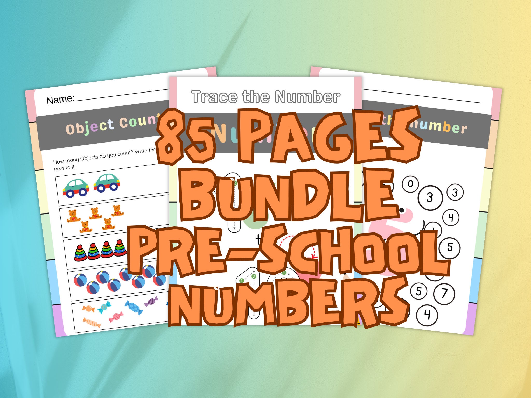 85 PAGES Pre-school NUMBERS WOKSHEETS | Printable Activity Worksheets ...