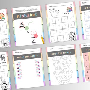 67 PAGES Pre-school ALPHABET WORKSHEETS | Printable Activity Worksheets ...