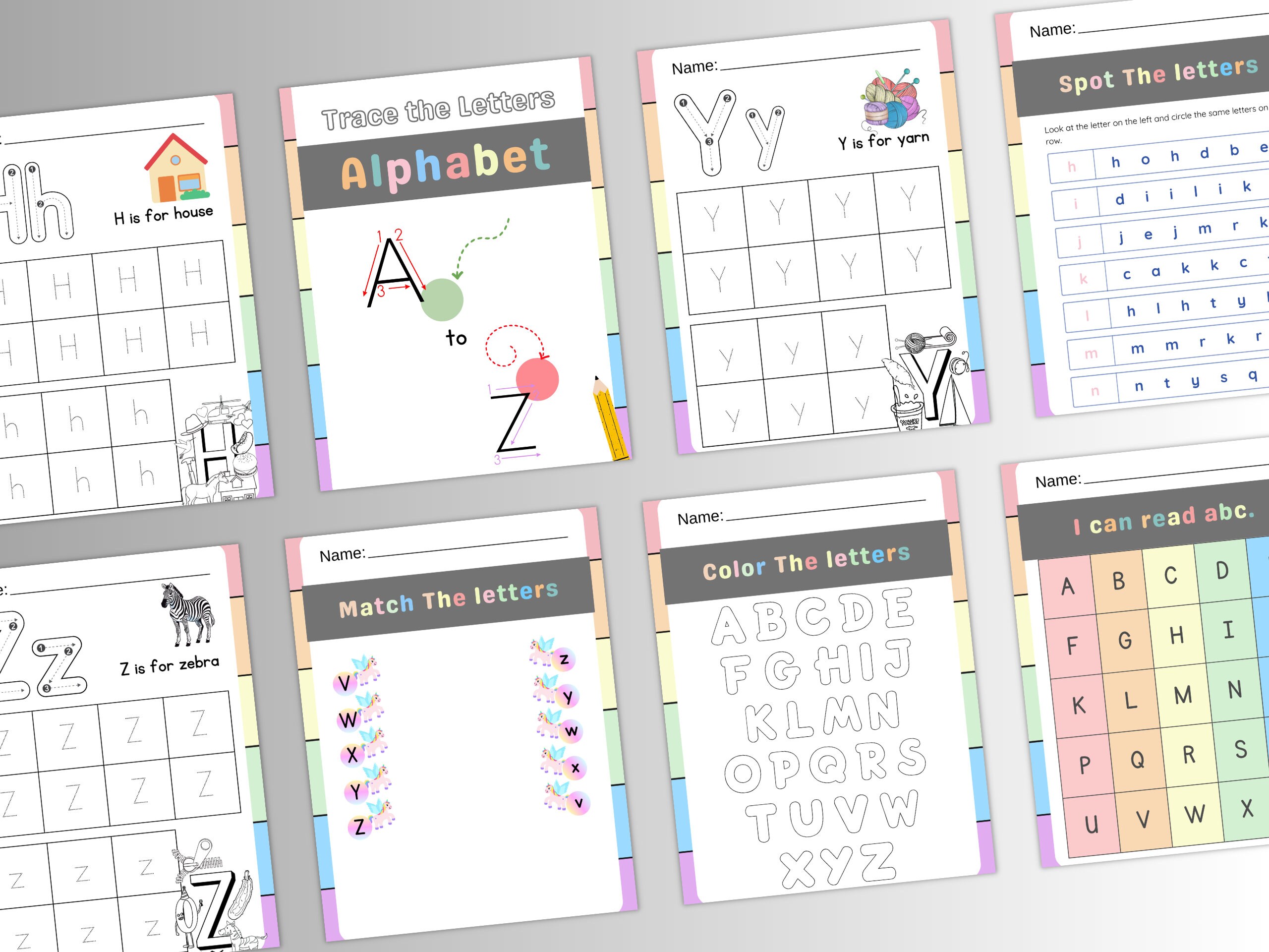 67 PAGES Pre-school ALPHABET WORKSHEETS | Printable Activity Worksheets ...