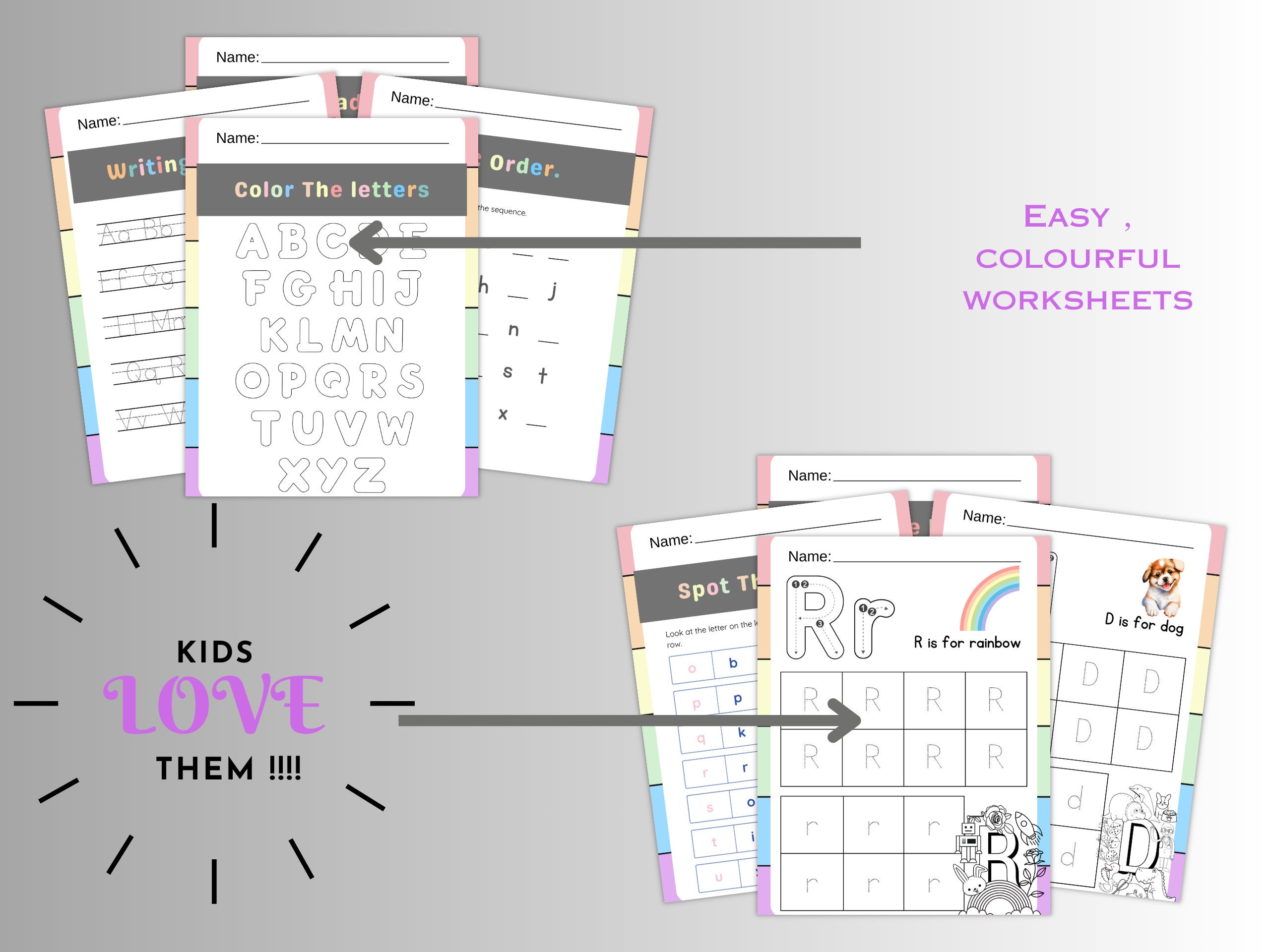 67 PAGES Pre-school ALPHABET WORKSHEETS | Printable Activity Worksheets ...