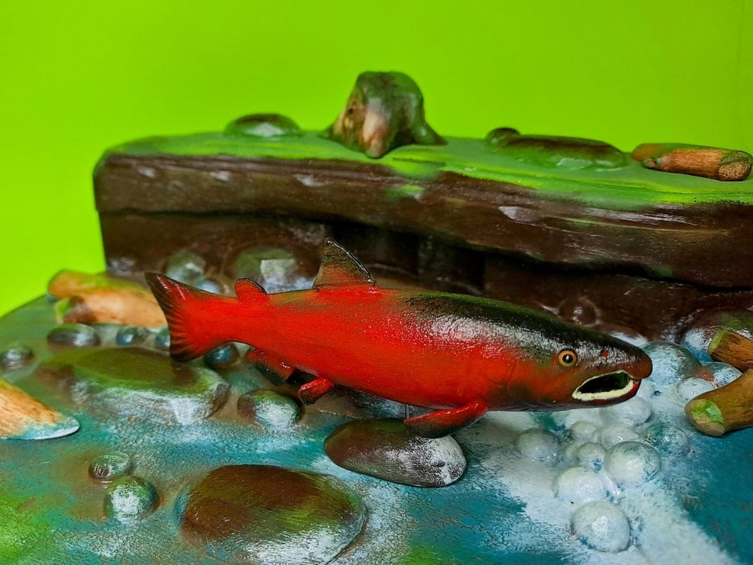 Wooden Fish, Coho Salmon, Carved Oncorhynchus Kisutch. Custom Orders of ...