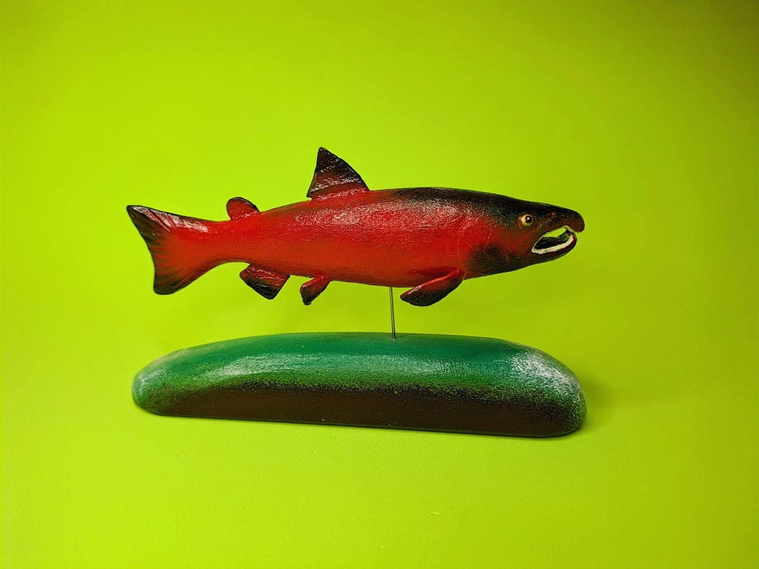 Wooden Fish, Coho Salmon, Carved Oncorhynchus Kisutch. Custom Orders of ...