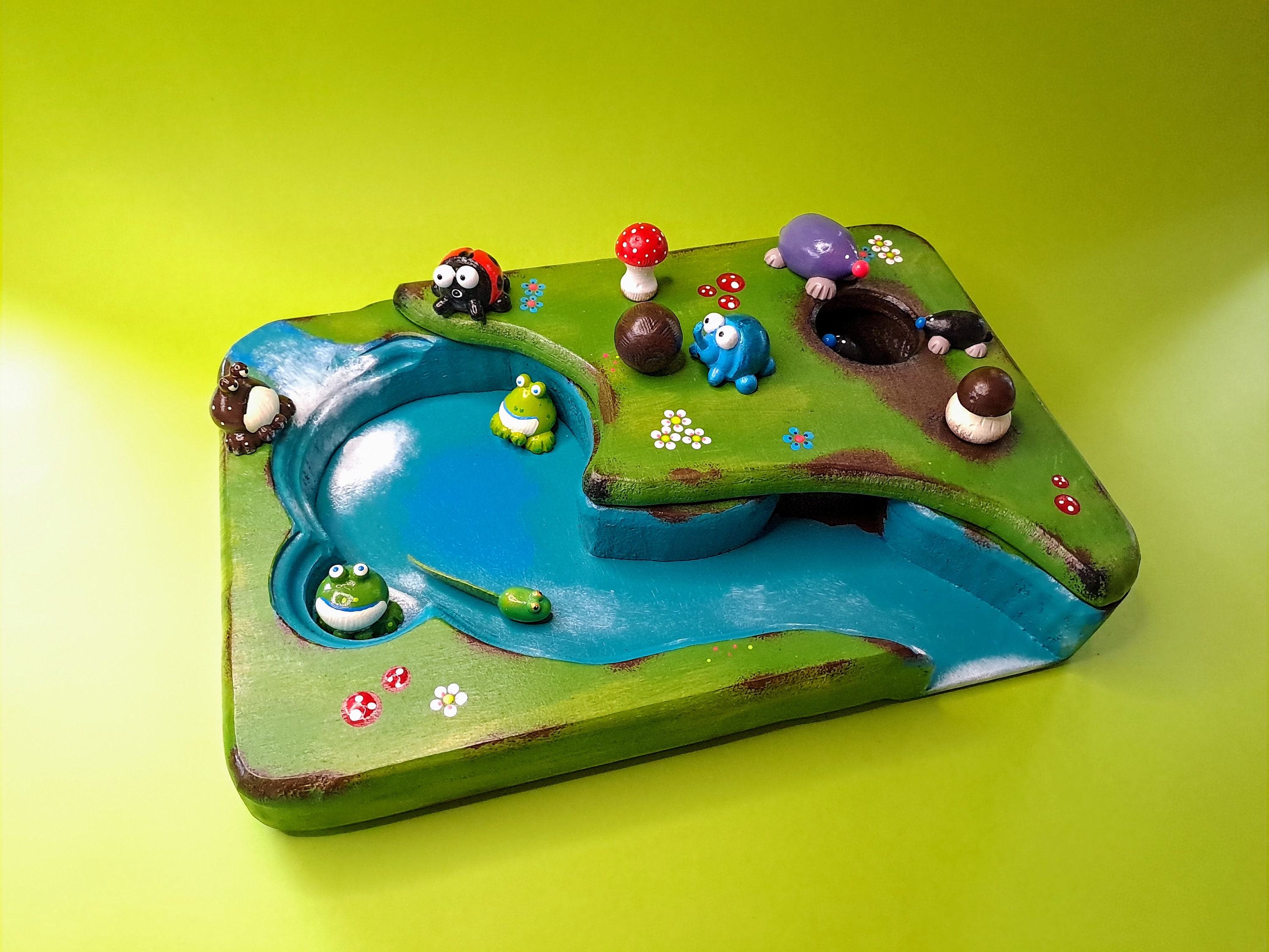 Wooden Burrow/shelter, With a Pond/lake/lagoon/pool, River. Habitat ...