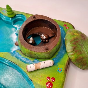 Wooden Water Habitat/diorama/playscape/playset, River, Pond/lake/pool ...