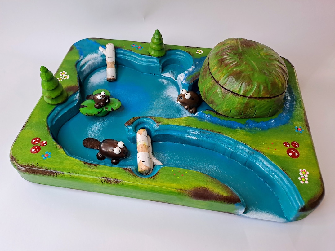 Wooden Water Habitat/diorama/playscape/playset, River, Pond/lake/pool ...