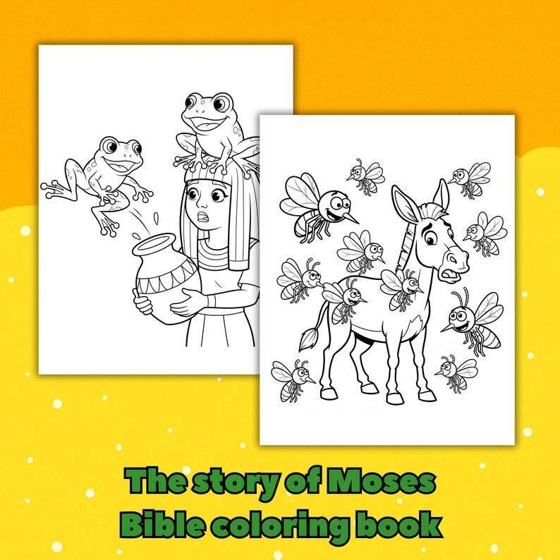 The Story of Moses: a Bible Coloring Book for Kids | Christian Coloring ...