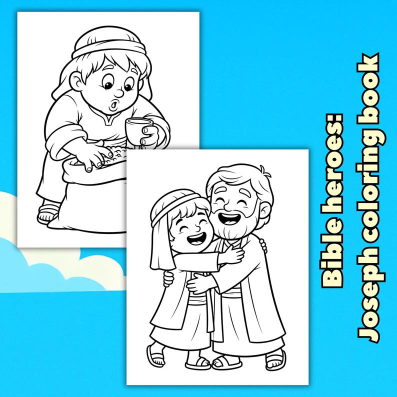 Joseph Bible Story Coloring Book for Kids | Christian Coloring Pages ...