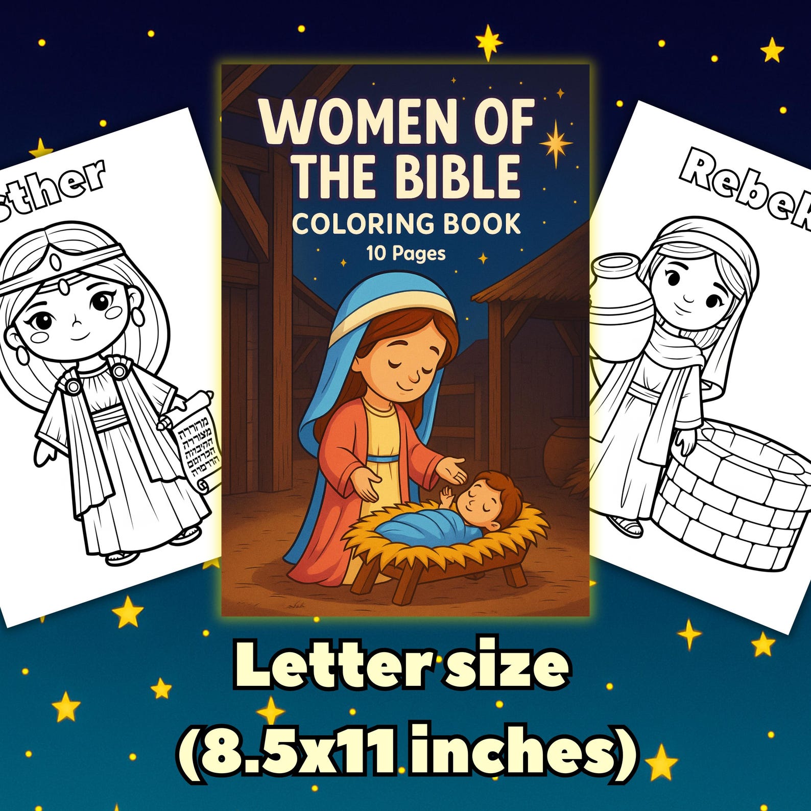 Women of the Bible Coloring Book | Sunday School Printable Coloring ...
