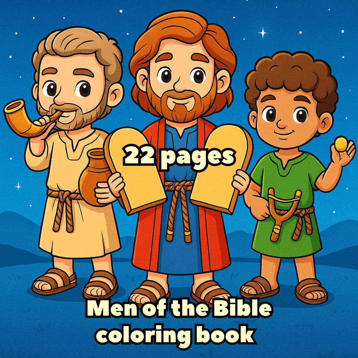 Men in the Bible Coloring Book | Christian Printable Coloring Pages ...