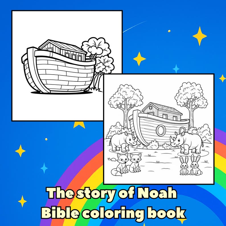 The Story of Noah | A Bible Coloring Book | Printable Christian ...