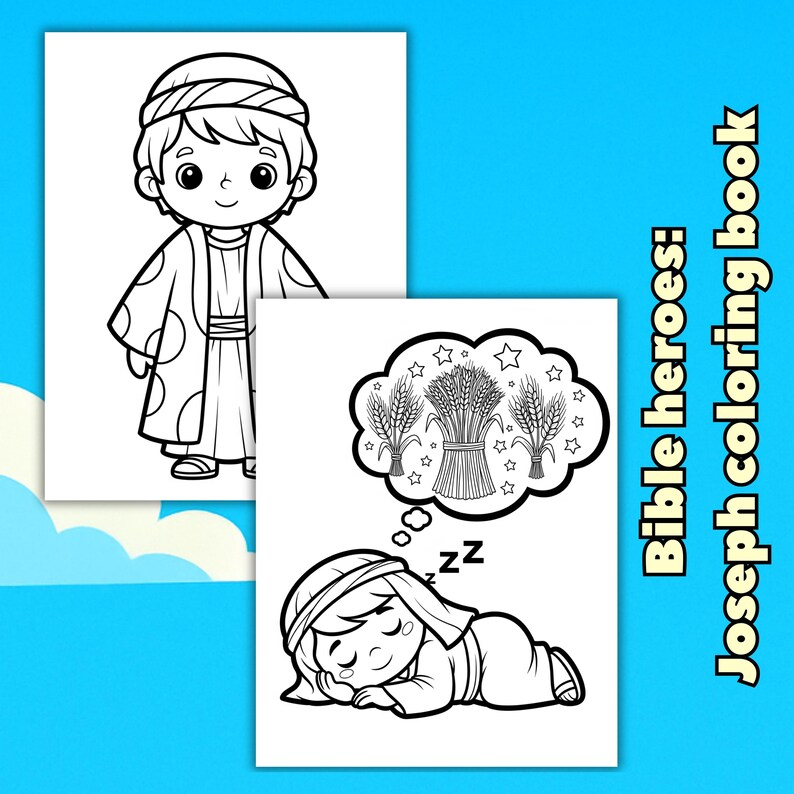 Joseph Bible Story Coloring Book for Kids | Christian Coloring Pages ...