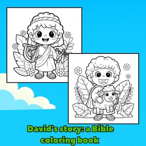David's Story: a Bible Coloring Book | 12 Printable Pages of David’s ...