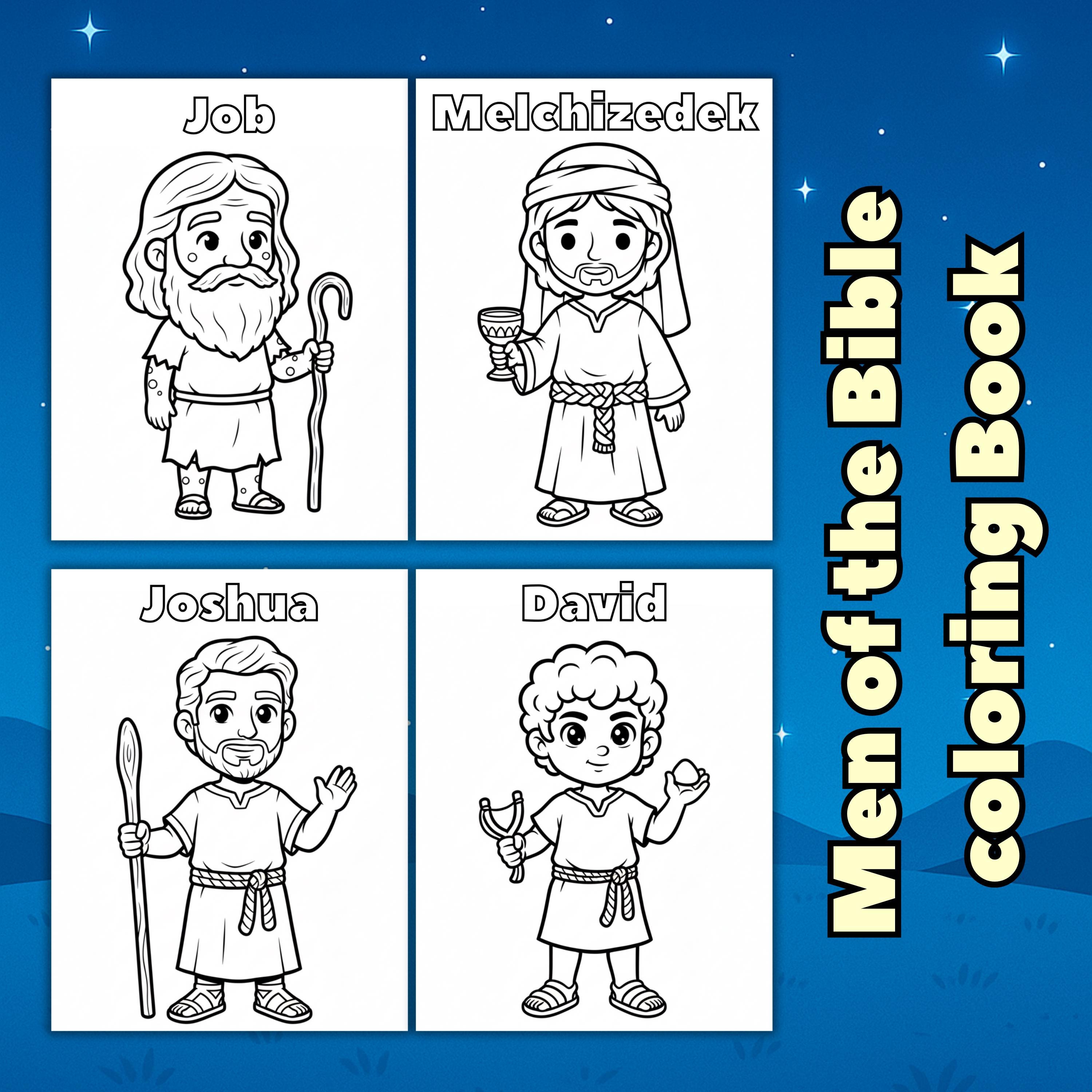 Men in the Bible Coloring Book | Christian Printable Coloring Pages ...