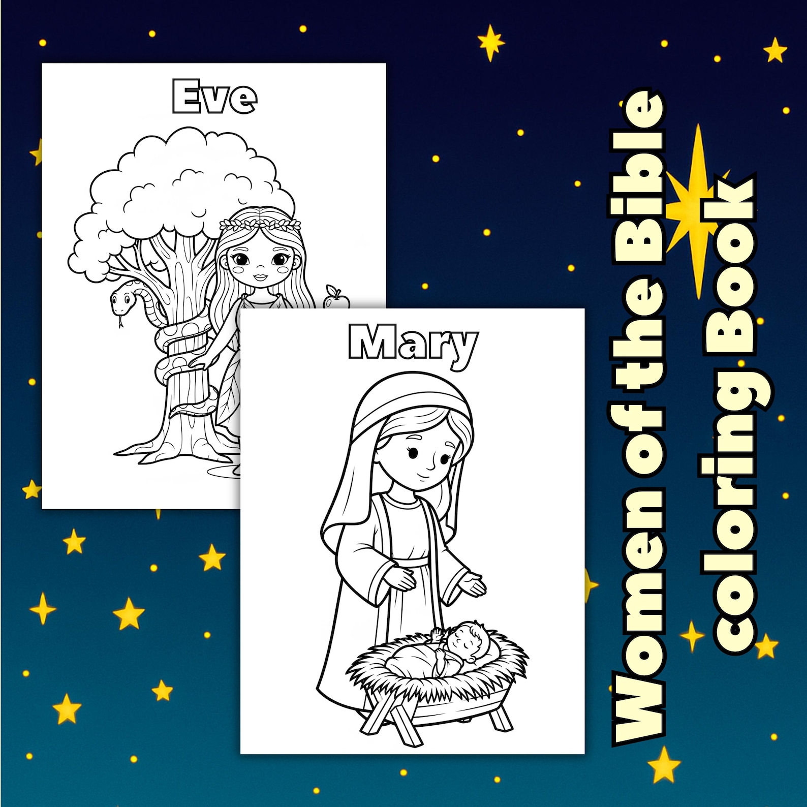 Women of the Bible Coloring Book | Sunday School Printable Coloring ...