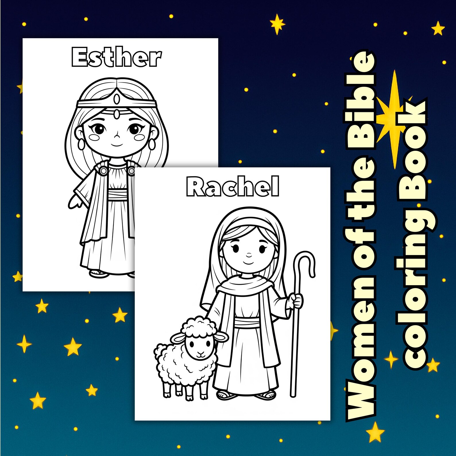 Women of the Bible Coloring Book | Sunday School Printable Coloring ...