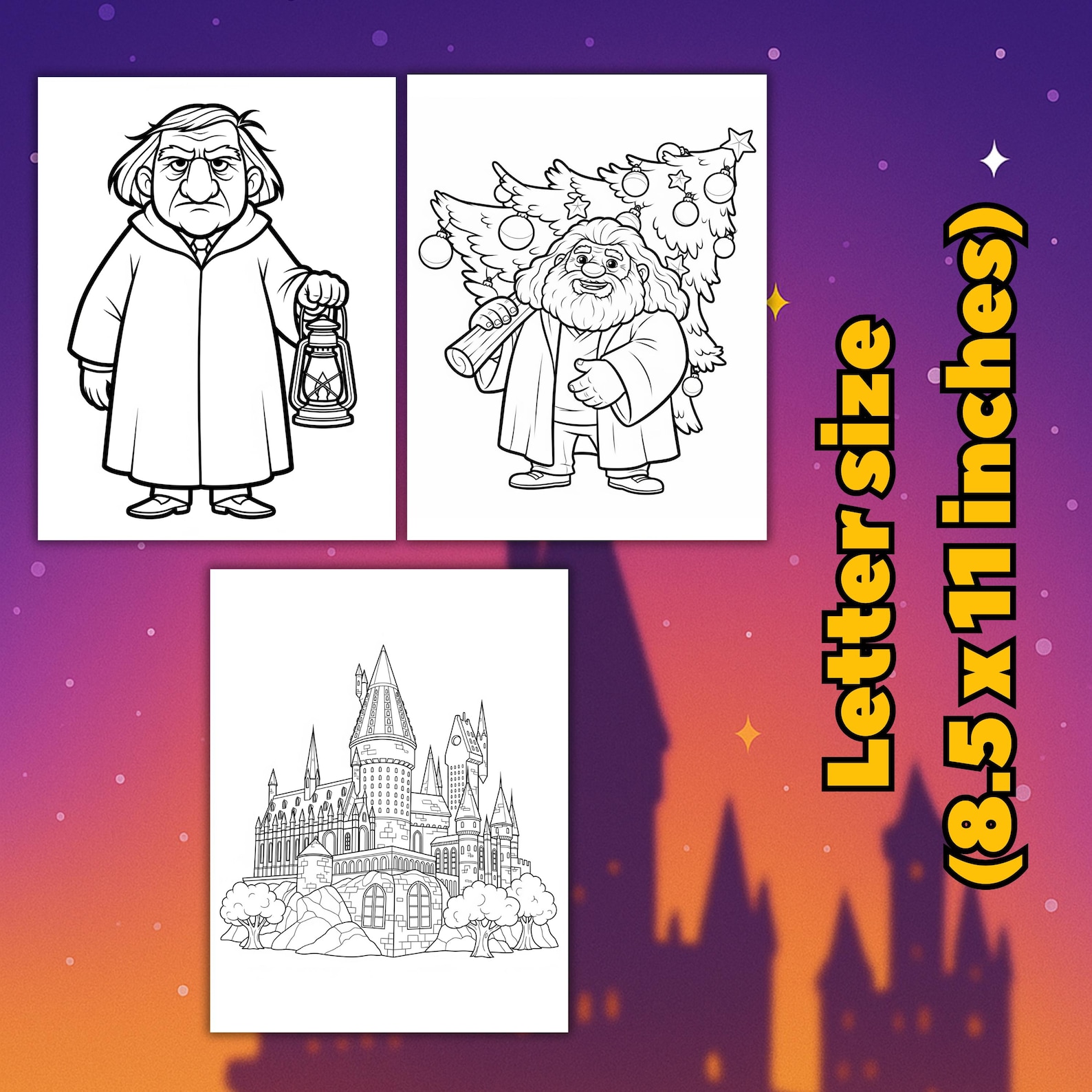 Wizard School Adventures Coloring Book | 35 Magical Pages for Kids ...