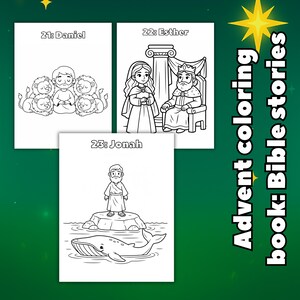 Advent Coloring Book: Bible Stories for Christmas | 25 Printable Pages ...