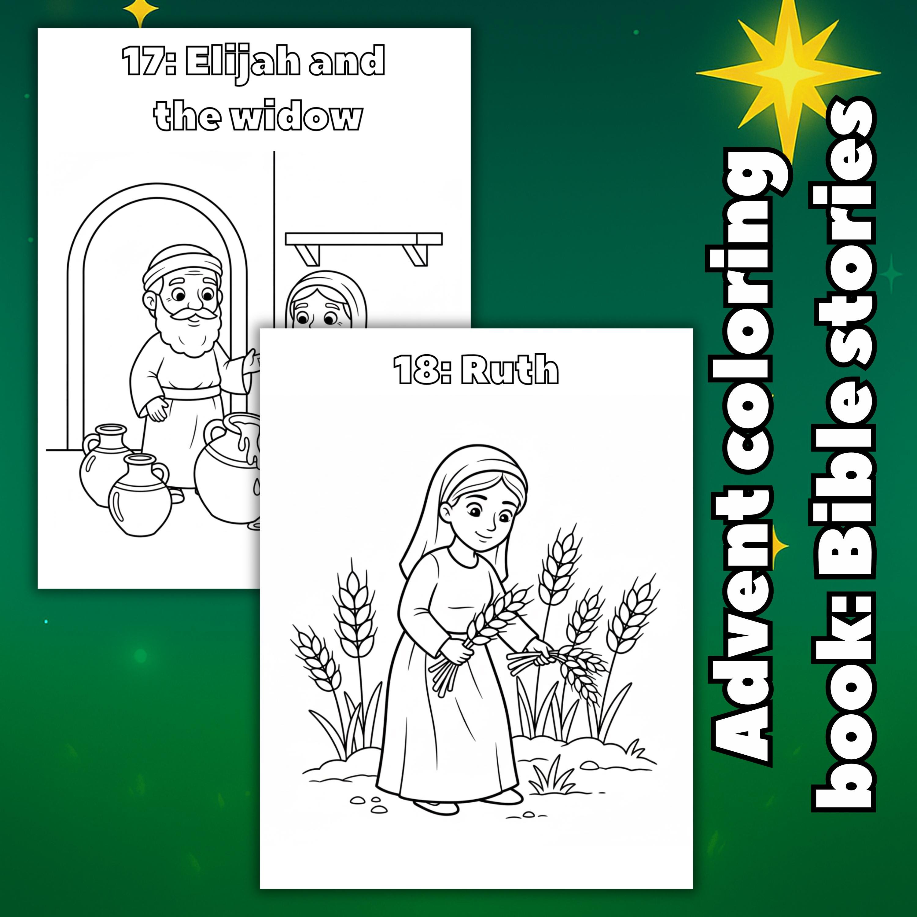 Advent Coloring Book: Bible Stories for Christmas | 25 Printable Pages ...