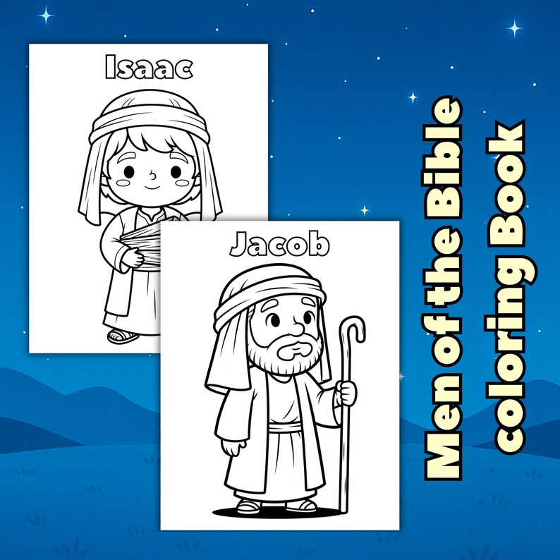 Men in the Bible Coloring Book | Christian Printable Coloring Pages ...