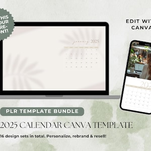 Editable 2025 Calendar Templates, Fully Editable, Personalize in Canva ...