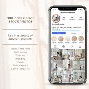 Minimalist Girl Boss Stock Photos | Social Media Branding (AI Generated ...
