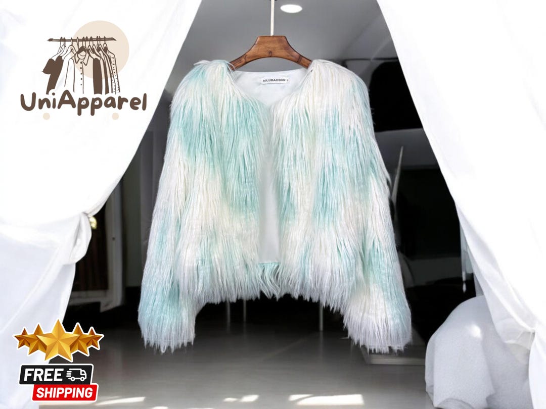 Women's Plush Fur Coat | Loose-fit Cozy Winter Jacket | Solid Color ...