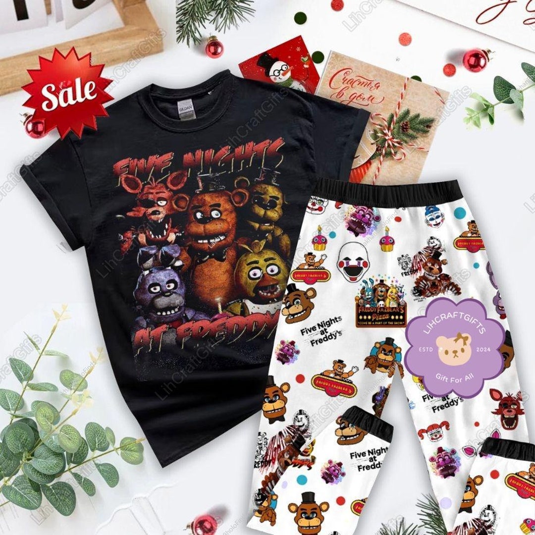 Halloween Five Nights at Freddy Pajamas, Fnaf Shirt, Fnaf Pajamas Set ...