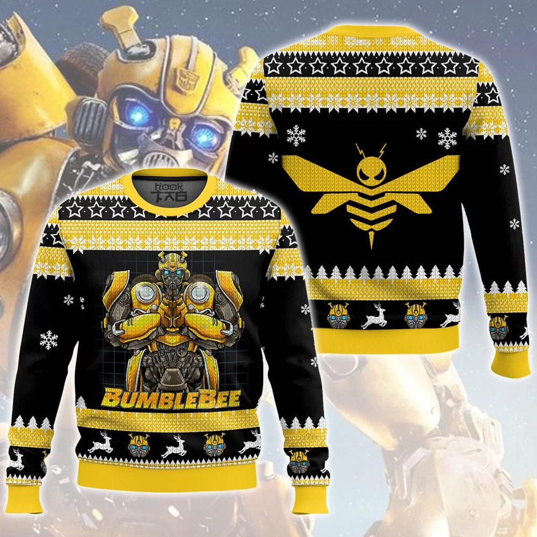 Bumblebee Transformers Christmas Ugly Sweater, Transformers Autobots ...