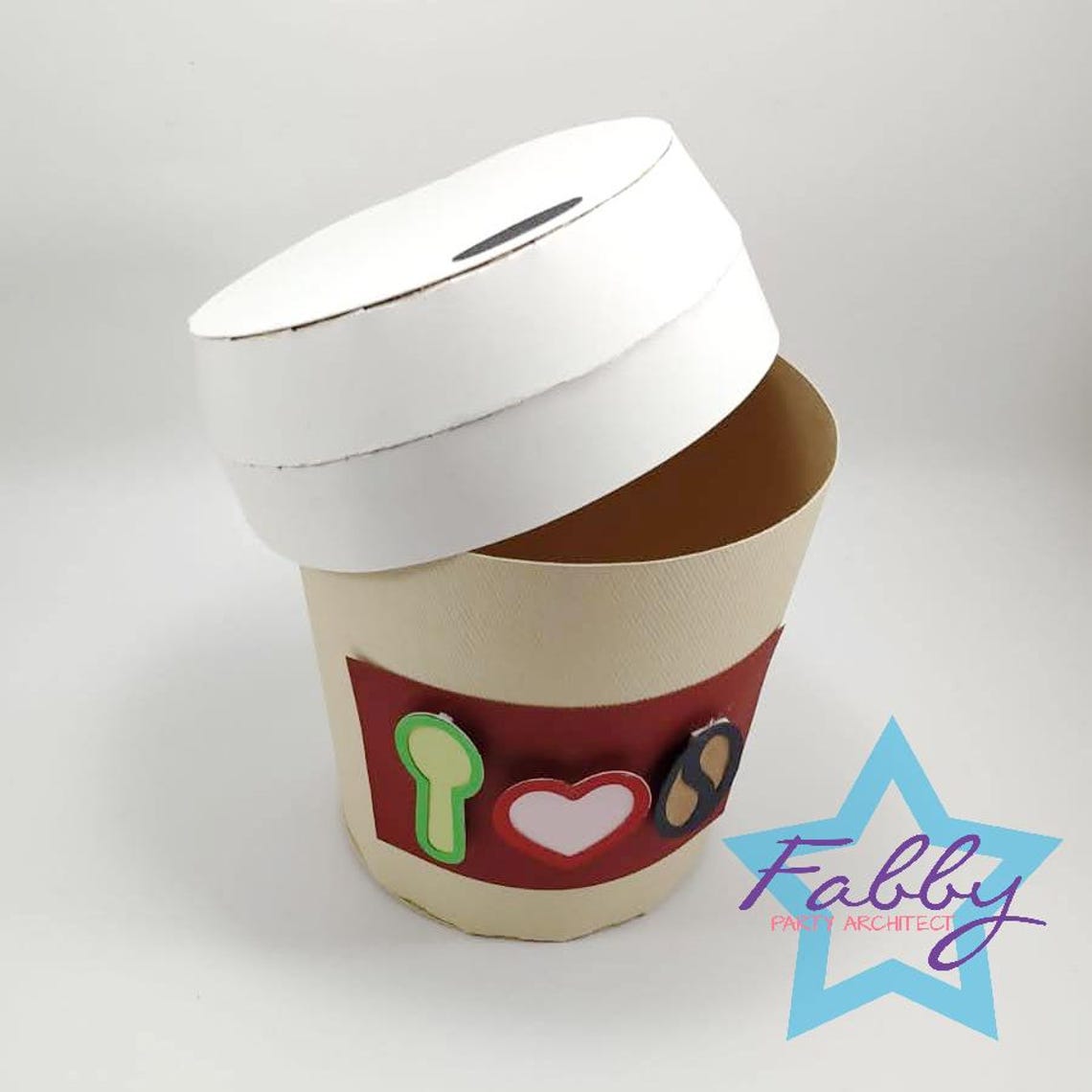 Coffee Cup Box SVG – Favor Box Template With Lid | Cricut and ...