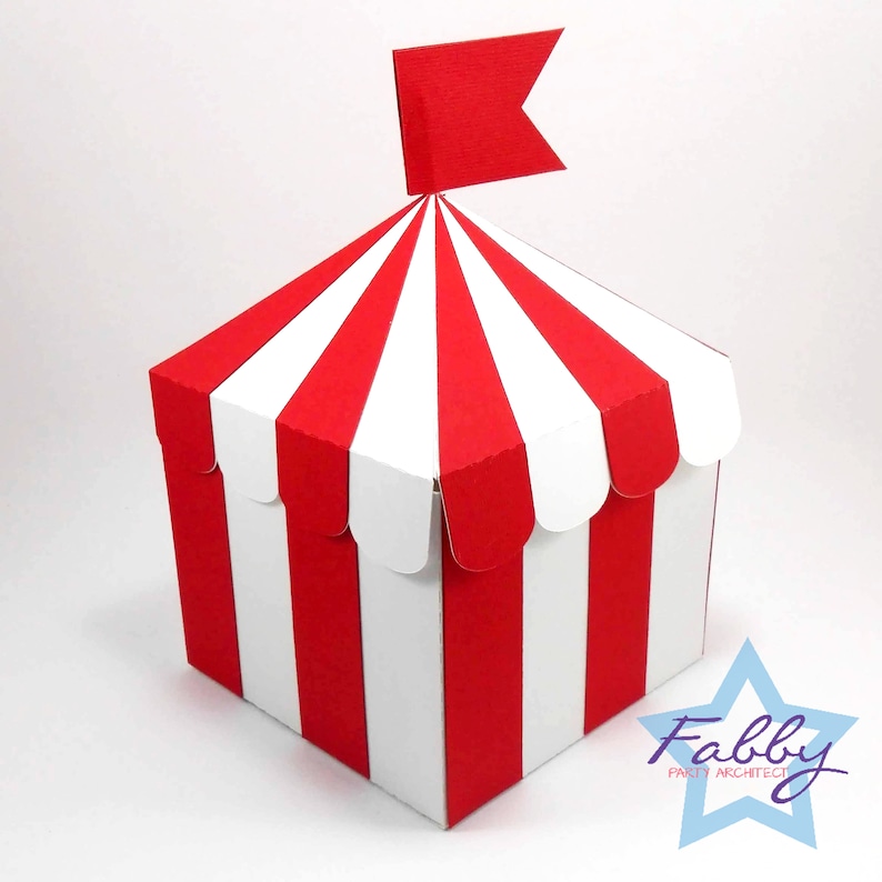 Circus Tent Box / Cutting File Template - SVG, Silhouette Studio, PDF ...