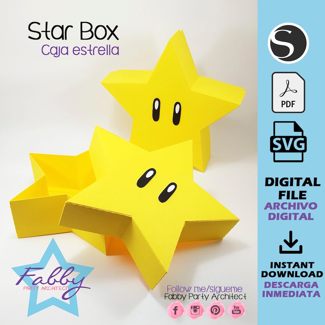 STAR BOX / Cutting File Template - Etsy