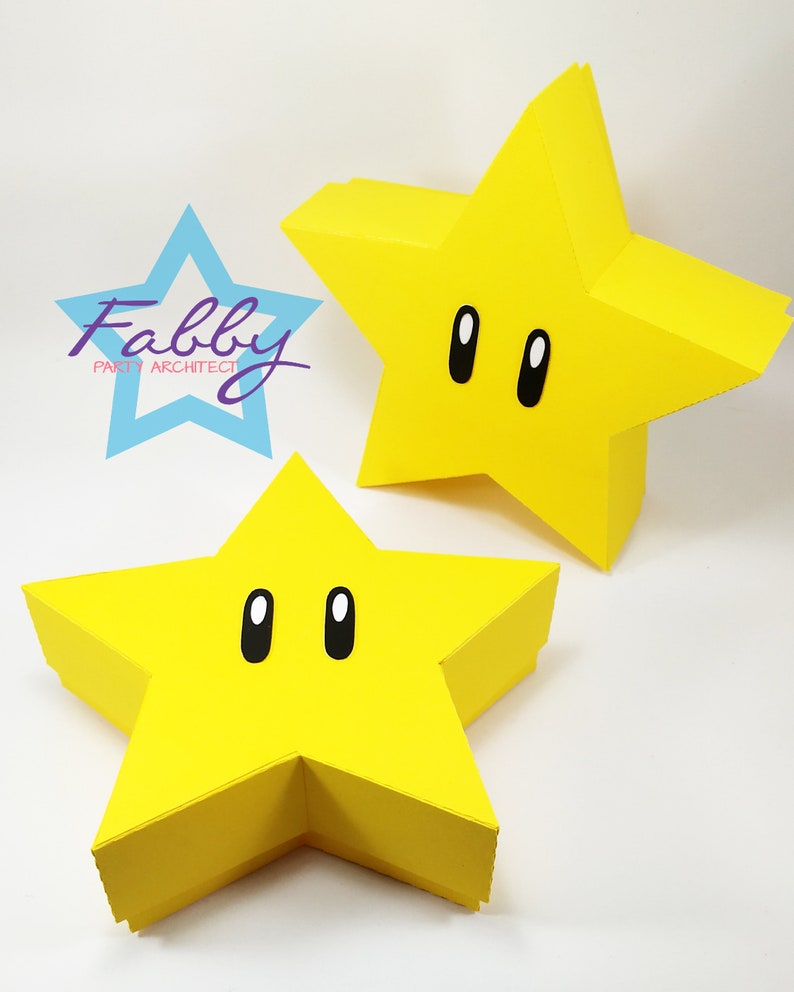 Star Gift Box for Candy or Treats – Mario Inspired | SVG, PDF, Studio ...
