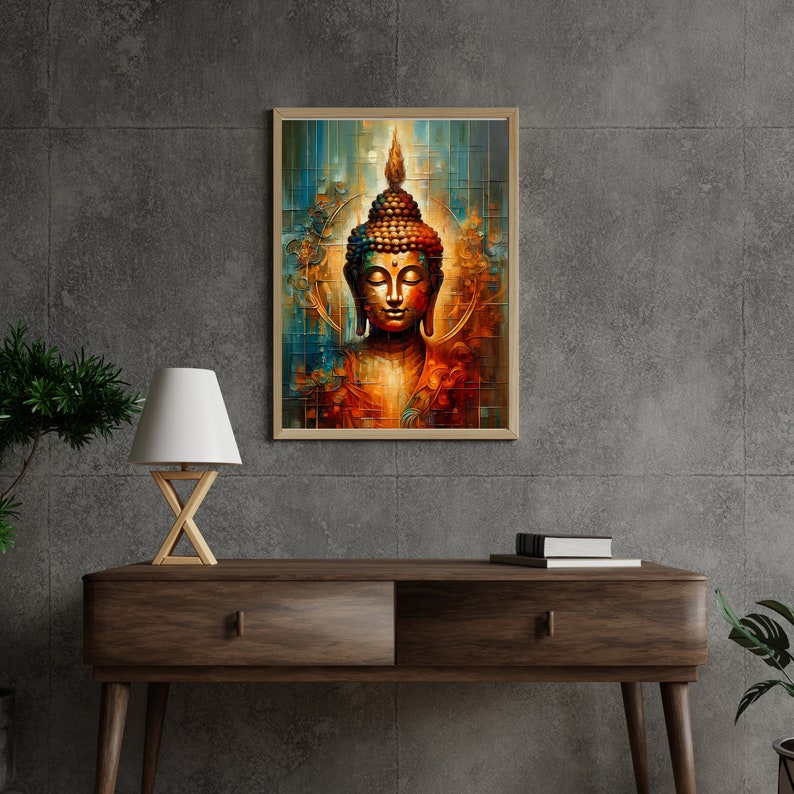 Set of 3 Buddha, Digital Buddha Painting Download, Zen Wall Art ...