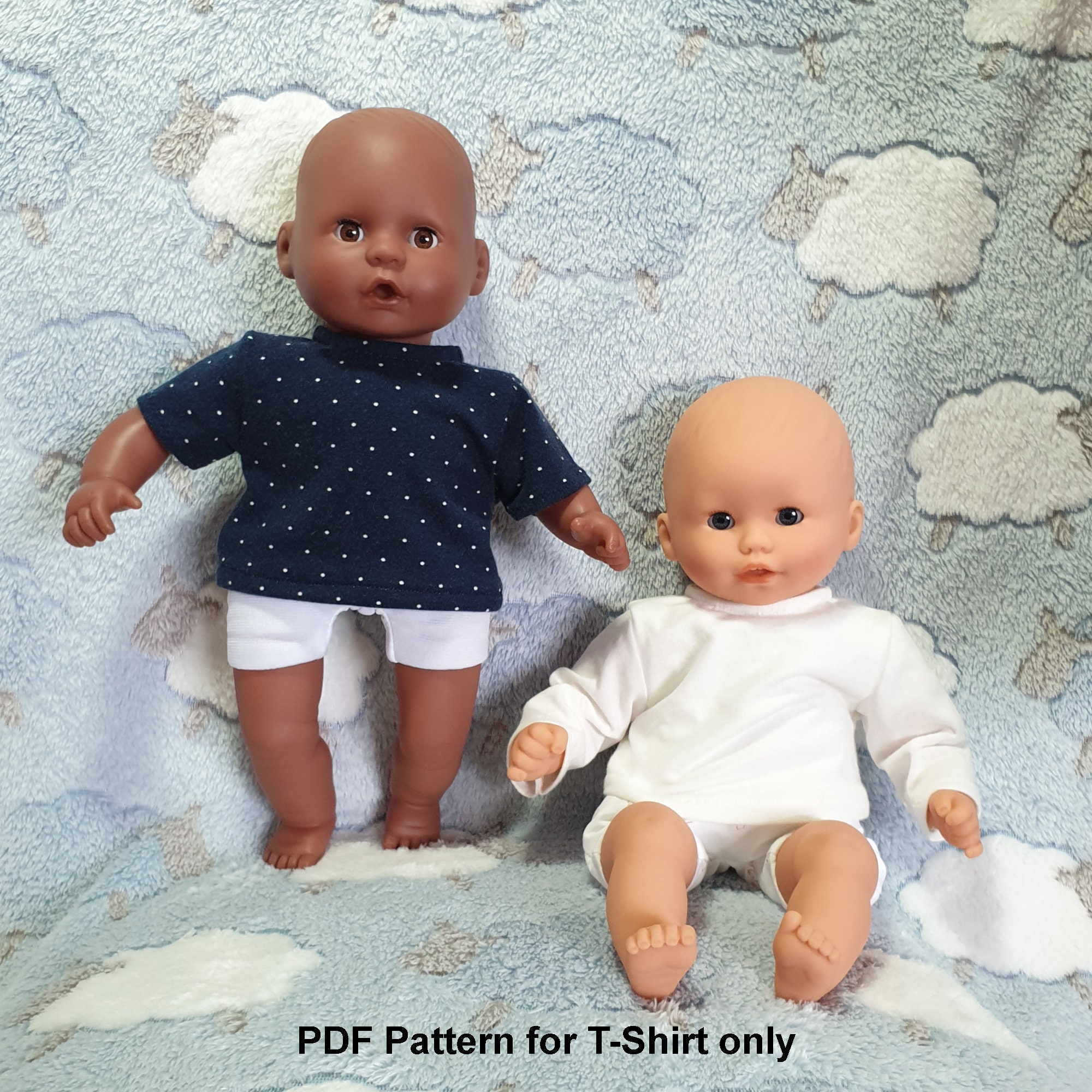 T-shirt Sewing Pattern for a 30cm Baby Doll Such as Corolle or Teeny ...