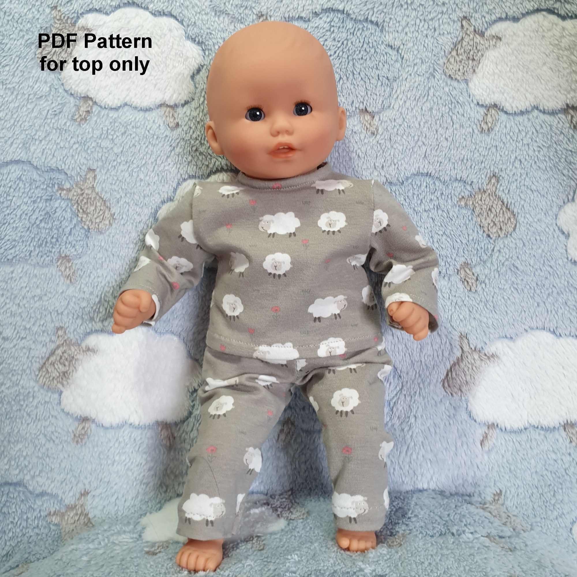 T-shirt Sewing Pattern for a 30cm Baby Doll Such as Corolle or Teeny ...