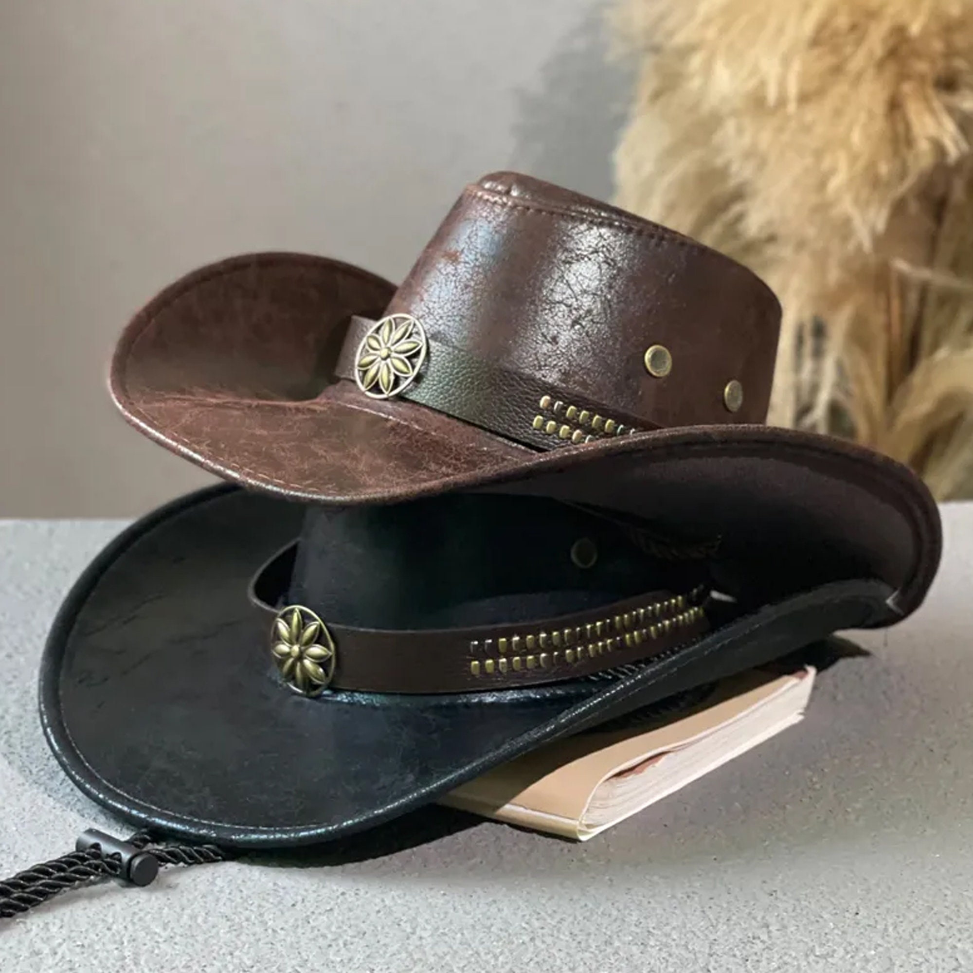 20 Styles of Cowboy Hats With Ribbons, Party Hats, Westernized Desert ...