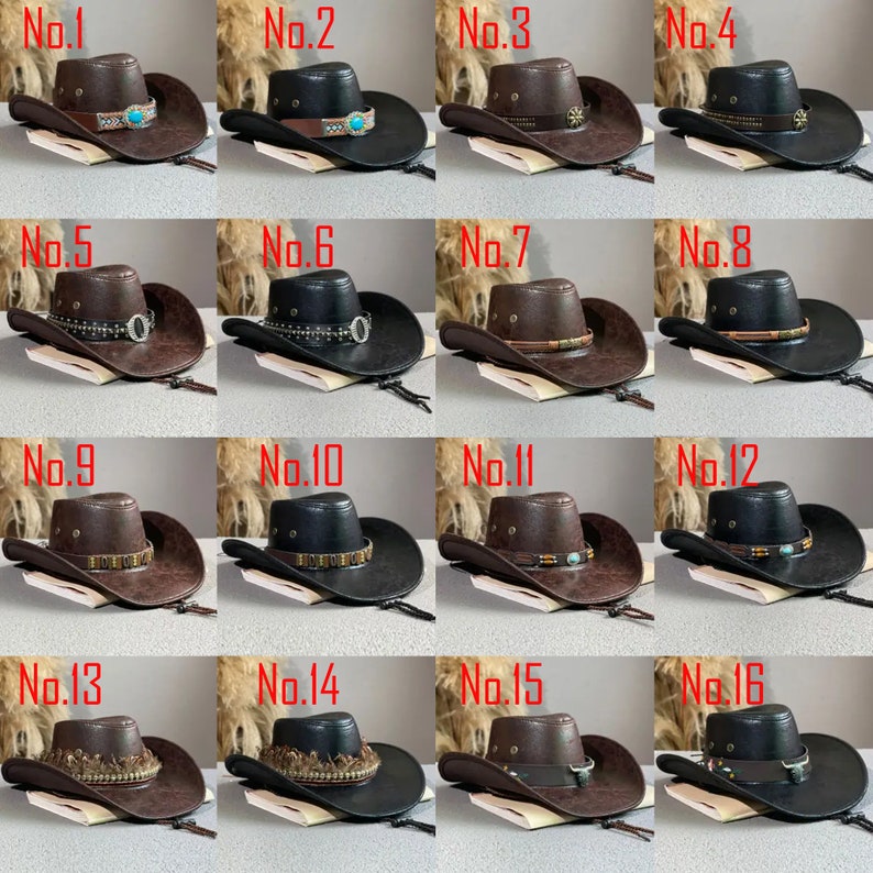 20 Styles of Cowboy Hats With Ribbons, Party Hats, Westernized Desert ...