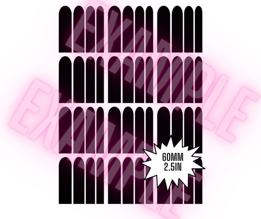 Waterslide Nail Decal Template Canva Template Printable Decals Editable
