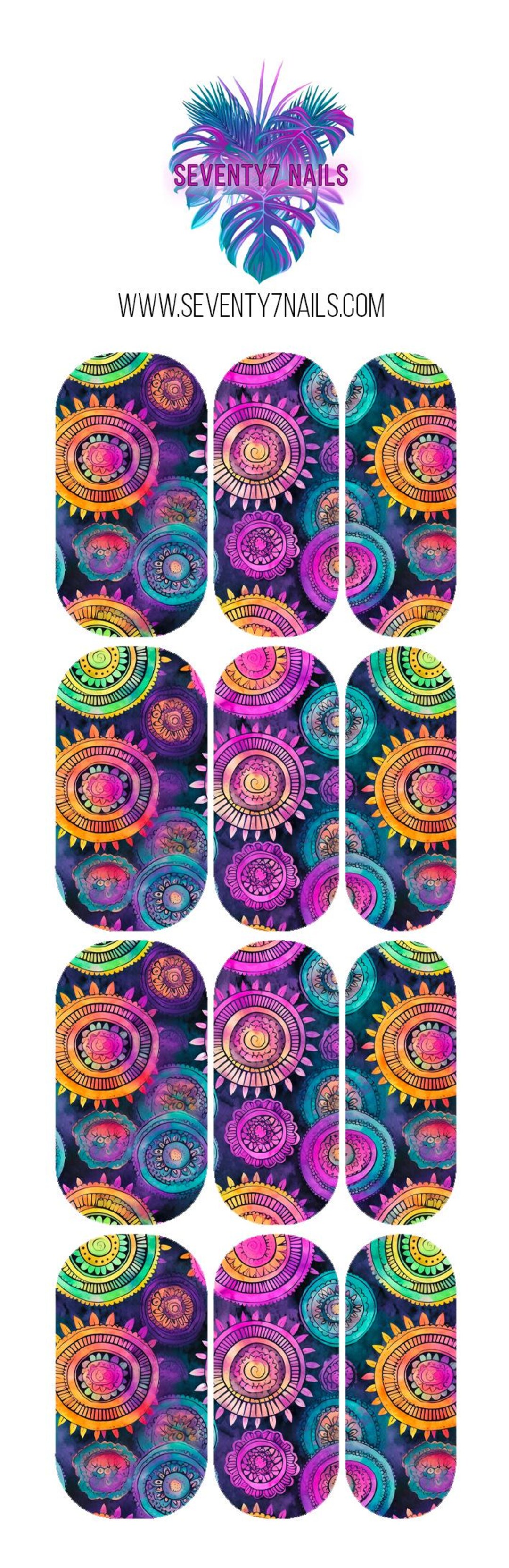Spinning Out Trippy Nail Decals | Psychedelic Waterslide Nail Art ...